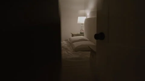 Empty Bedroom Night Stock Footage ~ Royalty Free Stock Videos | Pond5
