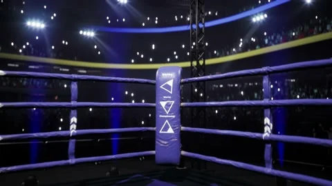 empty boxing arena 4k video with crowd a... | Stock Video | Pond5