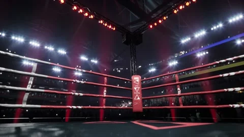 empty boxing arena 4k video with crowd a... | Stock Video | Pond5