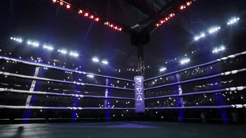 empty boxing arena 4k video with crowd a... | Stock Video | Pond5