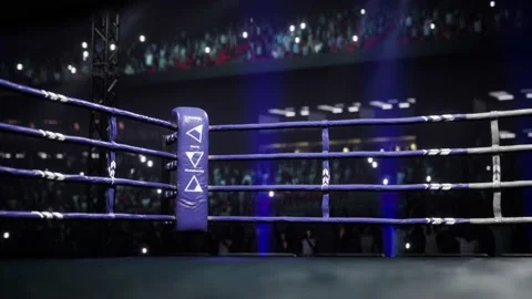 empty boxing arena 4k video with crowd a... | Stock Video | Pond5