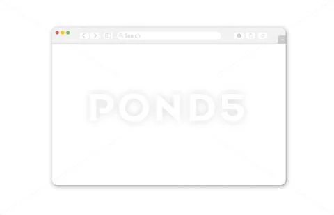Empty browser window on white background. Empty web page mockup with toolbar ~ Clip Art #163845995