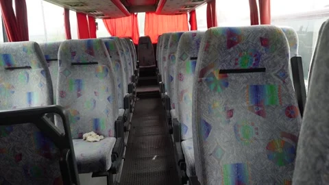 Empty bus interior. | Stock Video | Pond5
