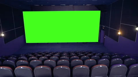 Empty cinema hall with blank movie theat... | Stock Video | Pond5