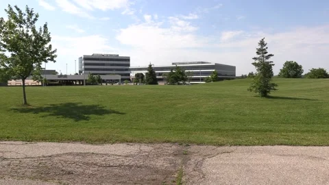 Empty closed office buildings in technol... | Stock Video | Pond5