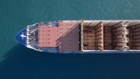 Empty Container Ship