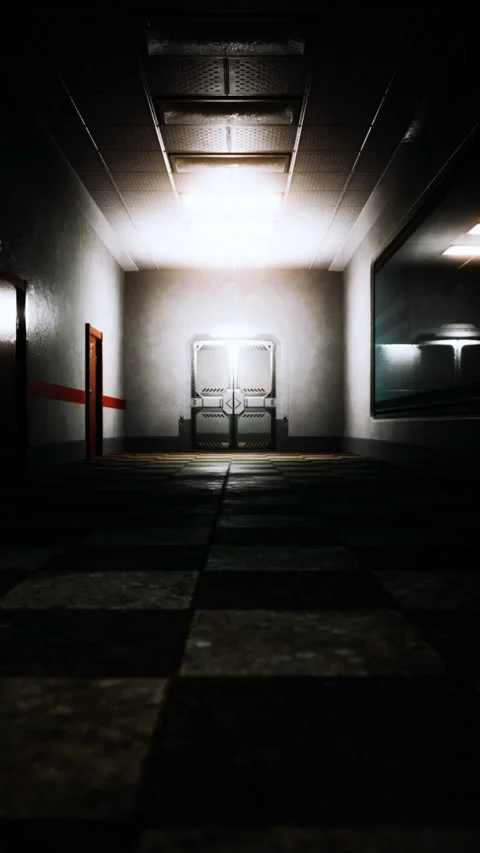 Dark Empty Hospital Hallway Stock Video Footage | Royalty Free Dark ...