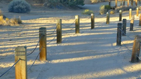 An empty desert walking path in a nature... | Stock Video | Pond5