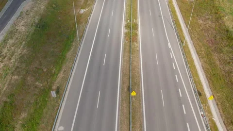 Four Way Lane On Highway Stock Video Footage | Royalty Free Four Way ...