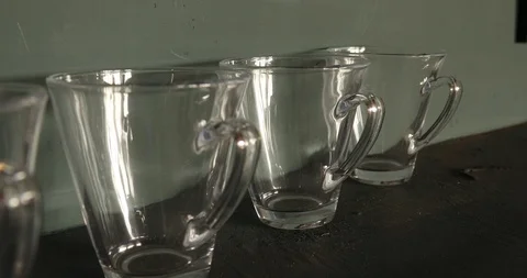 Empty Glass cup Texture | Stock Video | Pond5