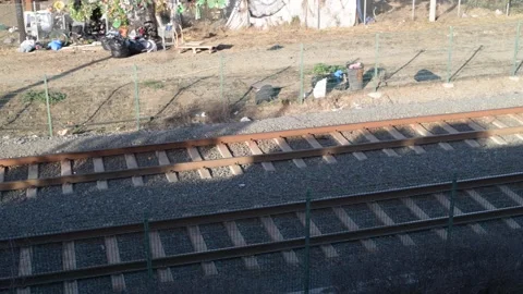 Empty LA Metro Railroad with Homeless En... | Stock Video | Pond5