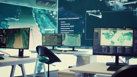 Military Drone Control Room Stock Video Footage | Royalty Free Military ...