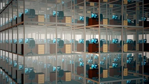 Empty Office Cubicle Stock Video Footage | Royalty Free Empty Office ...