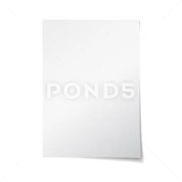 Empty paper note template of A4 format with soft corner shadows ~ Clip ...