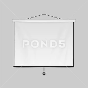 Empty Projection screen. Blank Presentation board. Blank whiteboard for ...