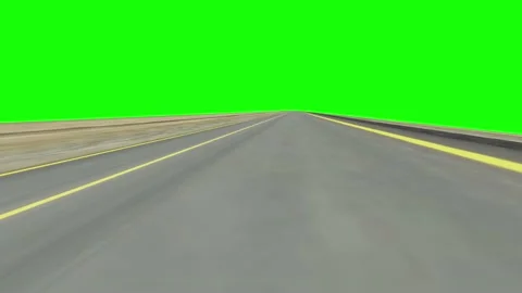 Empty road background loop green screen | Stock Video | Pond5