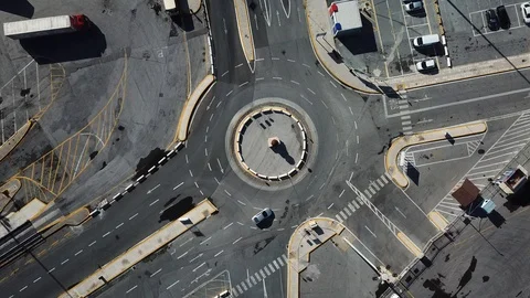 Antenna Roundabout Stock Video Footage | Royalty Free Antenna ...