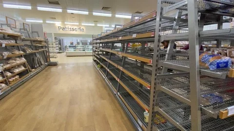 Empty shelves with no customers around i... | Stock Video | Pond5