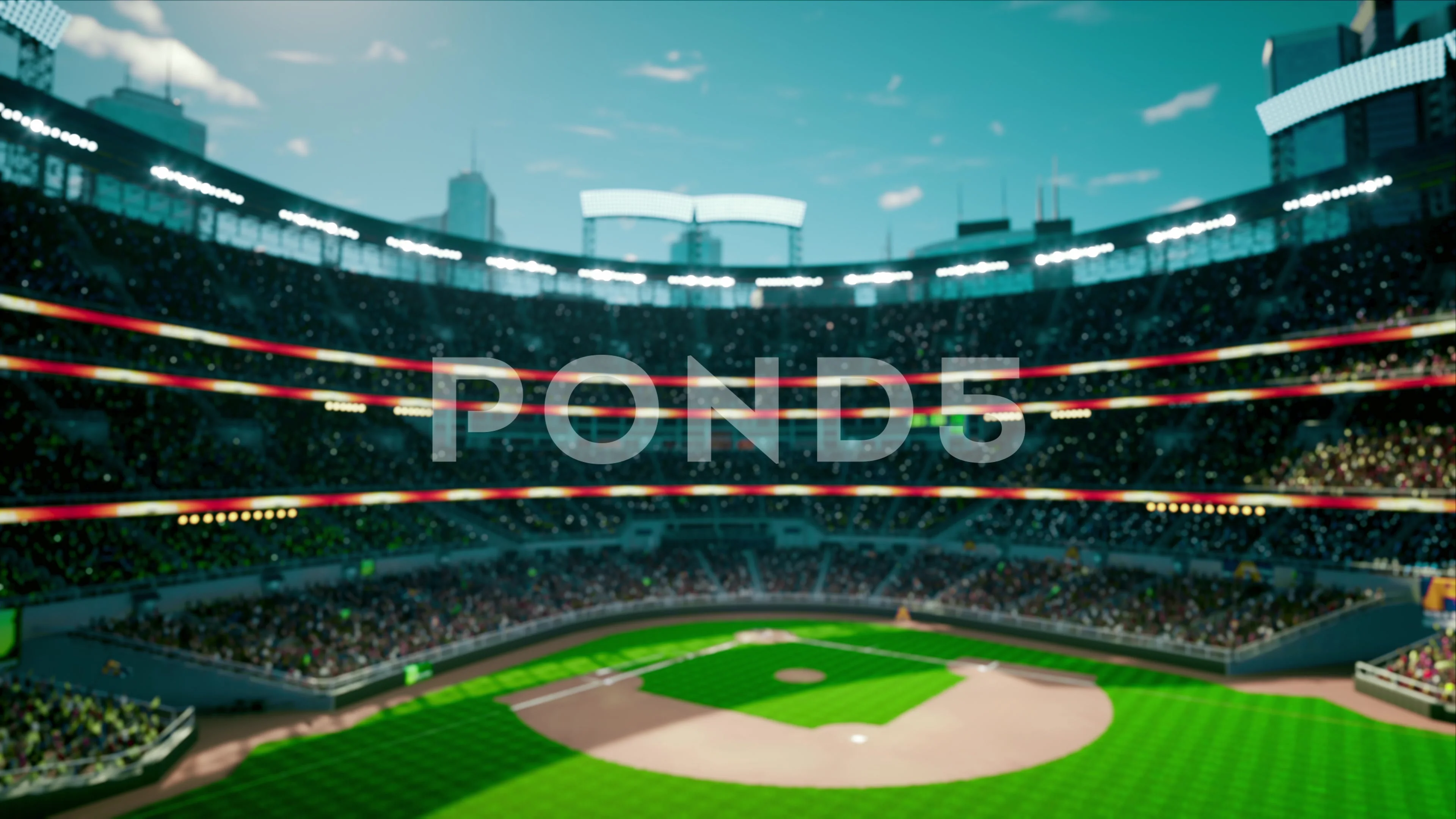 Baseball Stadium Lights Vector