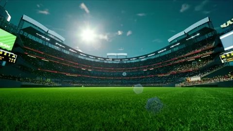 empty stadium arena with animated fans c... | Stock Video | Pond5
