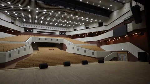 Empty stands of a modern concert hall. A... | Stock Video | Pond5