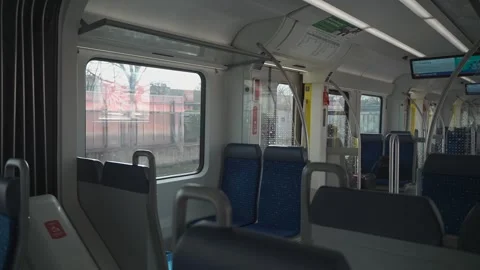 Empty suburban train coach in Munich, Ge... | Stock Video | Pond5