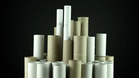 Empty toilet paper rolls. Apocalypse or ... | Stock Video | Pond5