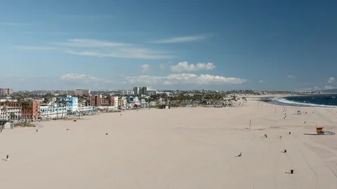 Empty Venice Beach in Los Angeles during... | Stock Video | Pond5