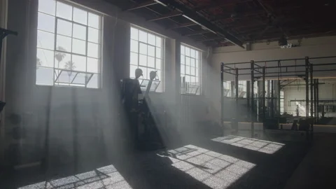 An Empty Weight Room with Sunlight Comin... | Stock Video | Pond5
