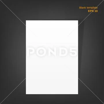 Empty white a4 paper sheet Stock Illustration ~ #131897908