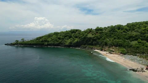 empty white sand beach in East Bali at P... | Stock Video | Pond5