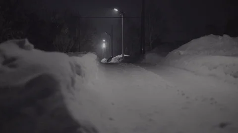 Empty Street Night Winter Stock Videos – Royalty-Free HD & 4K Videos