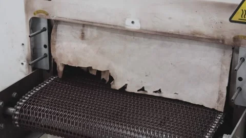 Empty Wire Conveyor Machine | Stock Video | Pond5