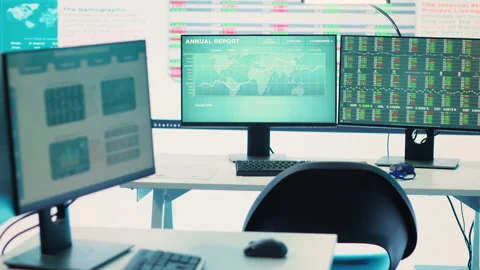 Empty work cubicles inside the enterpris... | Stock Video | Pond5