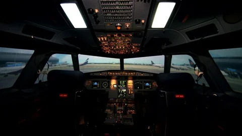 Flight Deck Cockpit Stock Footage ~ Royalty Free Stock Videos | Pond5