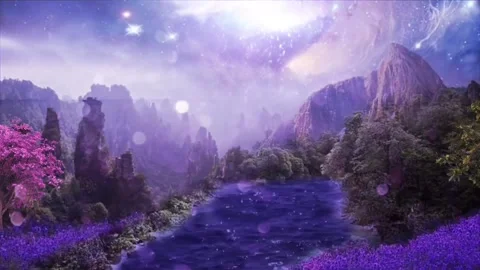 Enchanted forest loopable HD background ... | Stock Video | Pond5