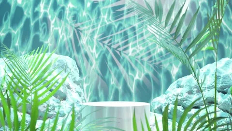 A Enchanted Waterfall Oasis blue backgro... | Stock Video | Pond5