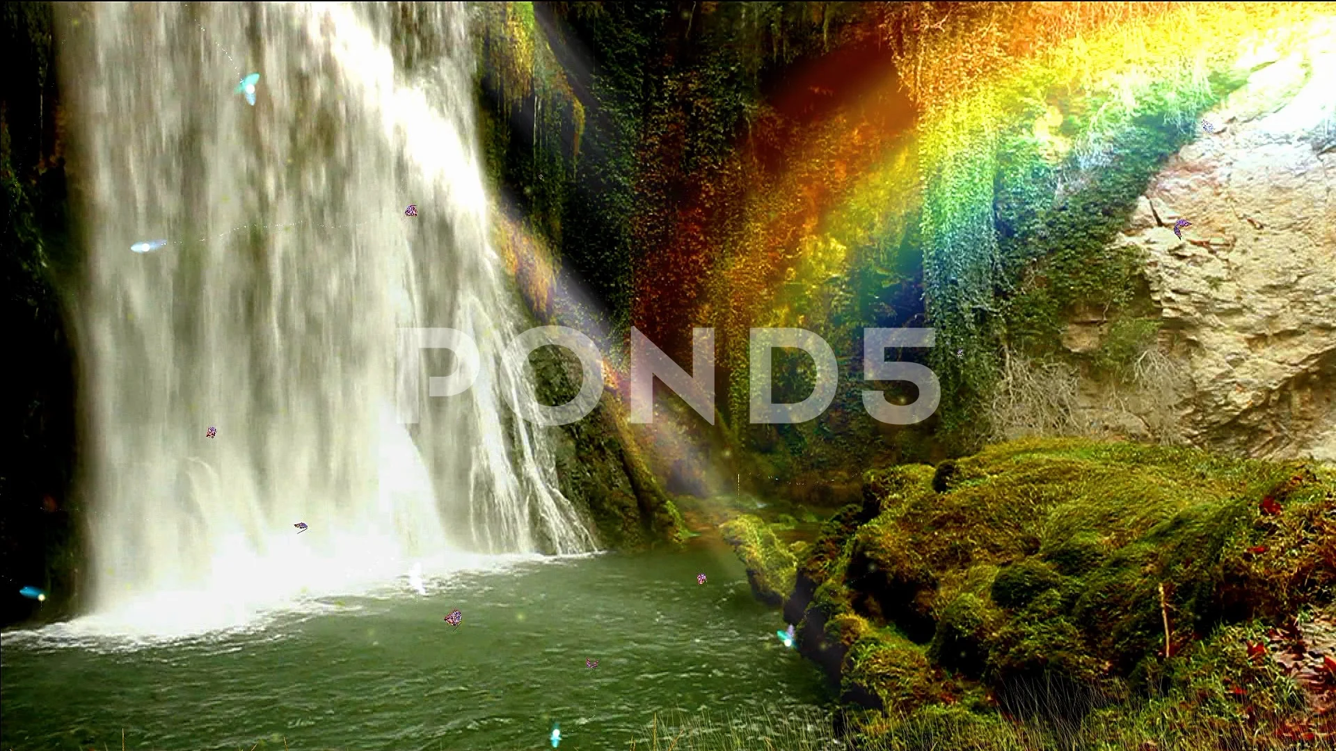 Beautiful Waterfalls With Rainbows