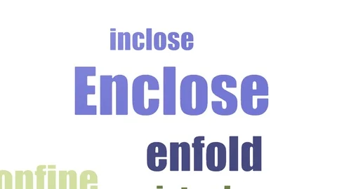 Enclose Tag Cloud Animated Isolated On W... | Stock Video | Pond5