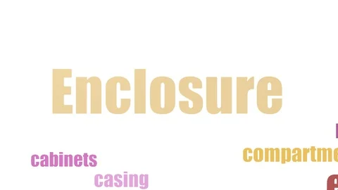 Enclosure Word Cloud Animated Isolated O... | Stock Video | Pond5