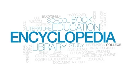 Encyclopedia animated word cloud, text d... | Stock Video | Pond5