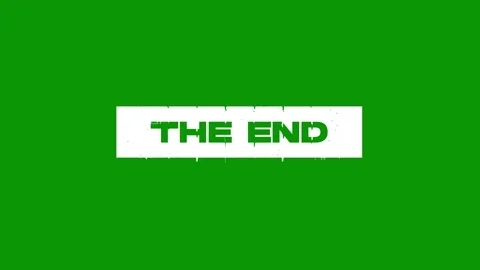 The End - Animation Text Green Screen | Stock Video | Pond5
