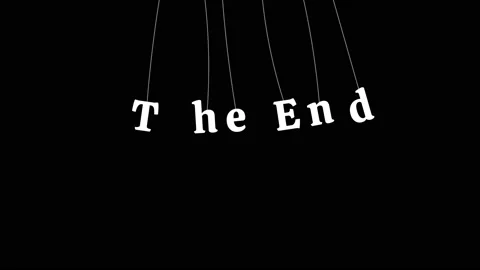 "The End" cartoon type animation on blac... | Stock Video | Pond5
