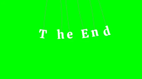 "The End" cartoon type animation on gree... | Stock Video | Pond5