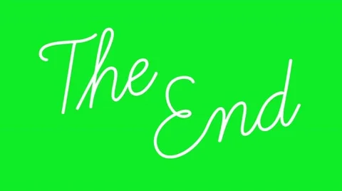 The End Green Screen | Stock Video | Pond5