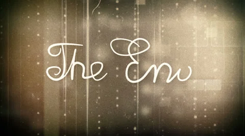 the end old movie animation alpha | Stock Video | Pond5