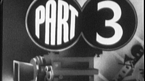 END OF PART 3 THREE Vintage Old Film Tit... | Stock Video | Pond5