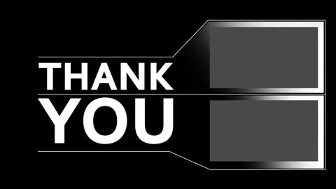 end screen animation with thank you lett... | Stock Video | Pond5