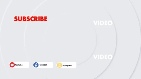 End screen Youtube outro subscribe Socia... | Stock Video | Pond5