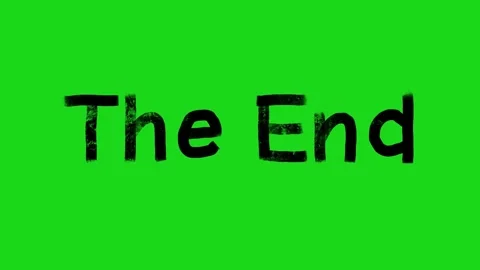 The end text animation on green screen, ... | Stock Video | Pond5